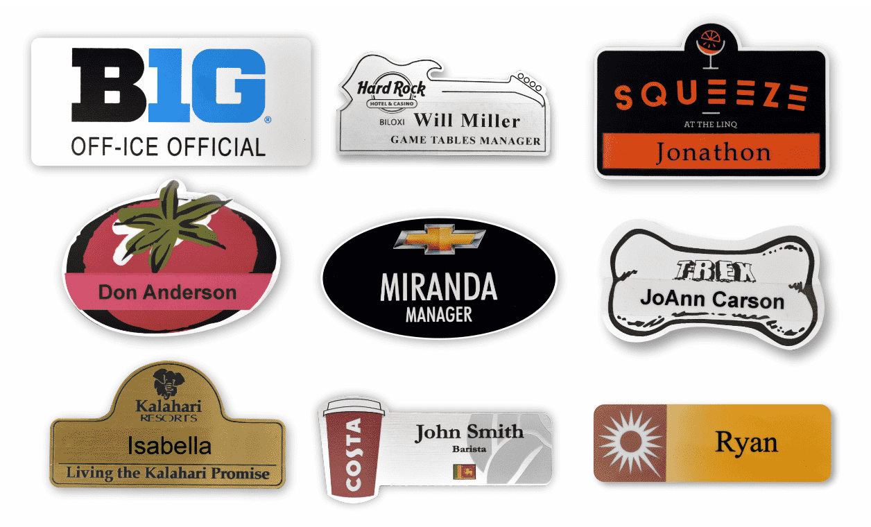 Custom Plastic Names Badges